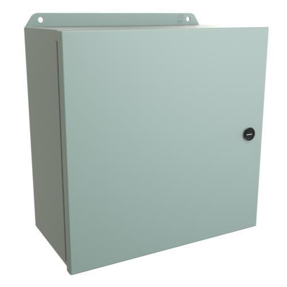 Hammond Manufacturing Electrical Enclosure Hinged Cover NEMA 3R/4/12/13 12X12X6" EJ12126 | EWEL